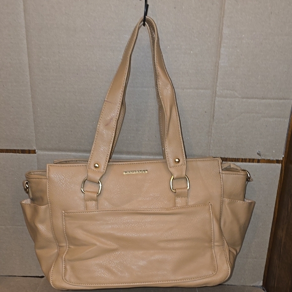 Rampage | Bags | Rampage Beige Tote Bag With Silver Hardware | Poshmark